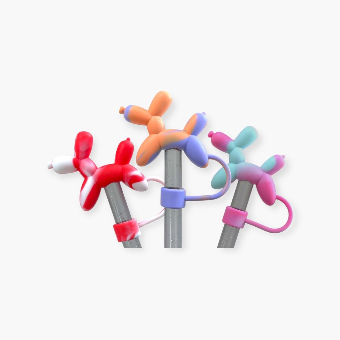 Balloon Dog 3D Straw Topper (1pc) - Etsy