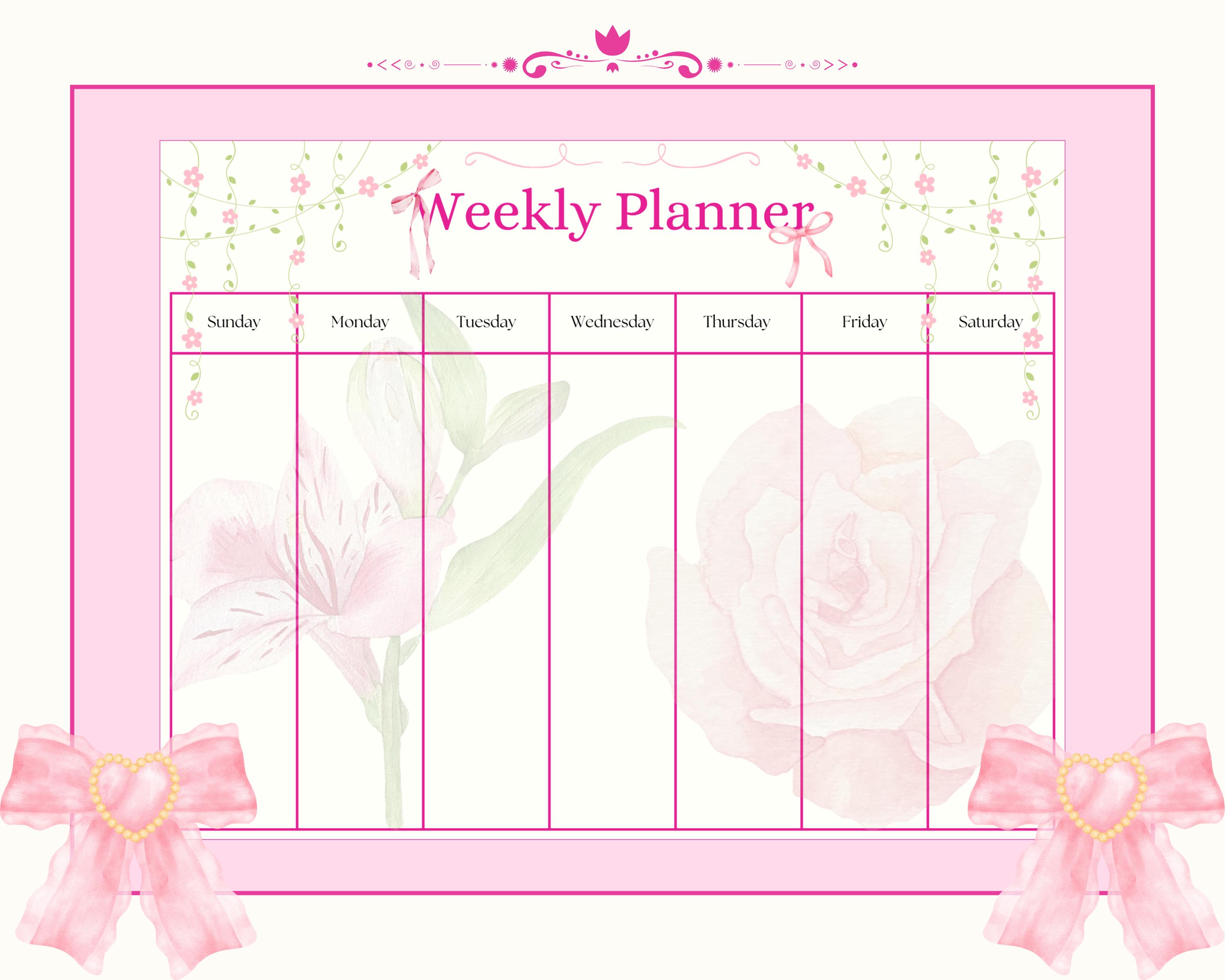 Weekly Planner Template: Organize Your Week - Printable Template ...