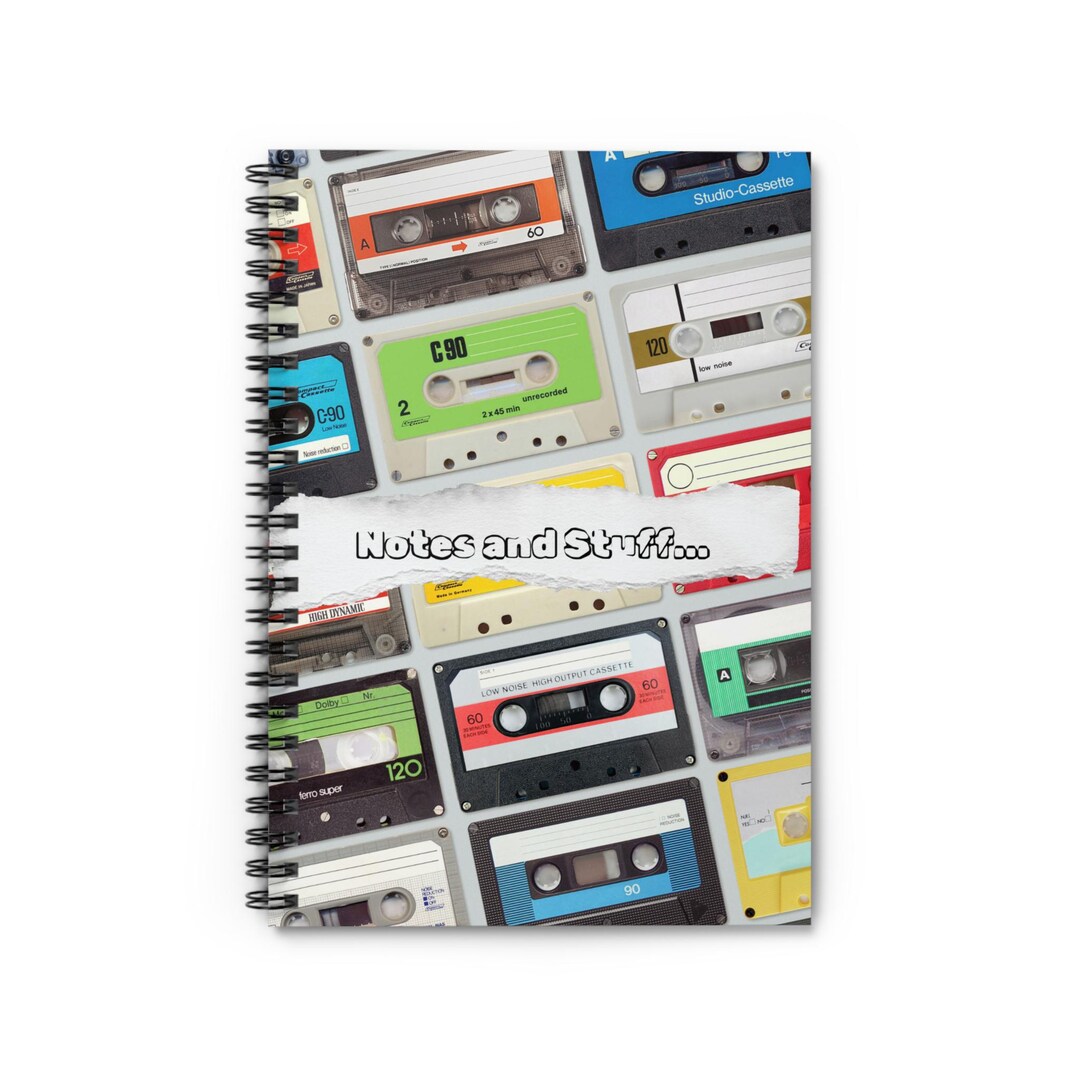 Retro Cassette Spiral Notebook Perfect for Music Lovers, Note-taking ...