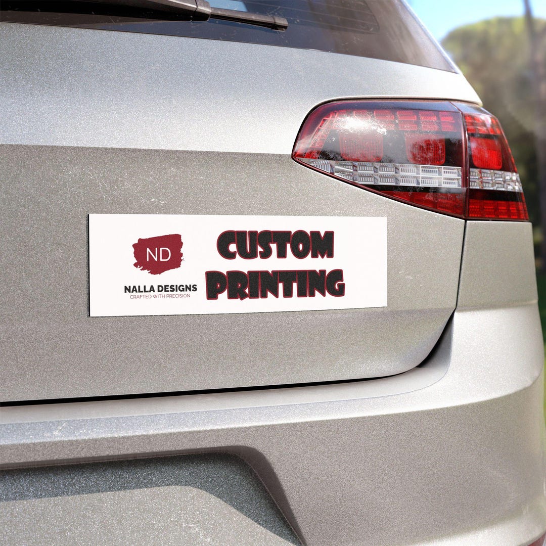 Custom Bumper Stick Style Car Magnet With Your Logo - Personalized ...
