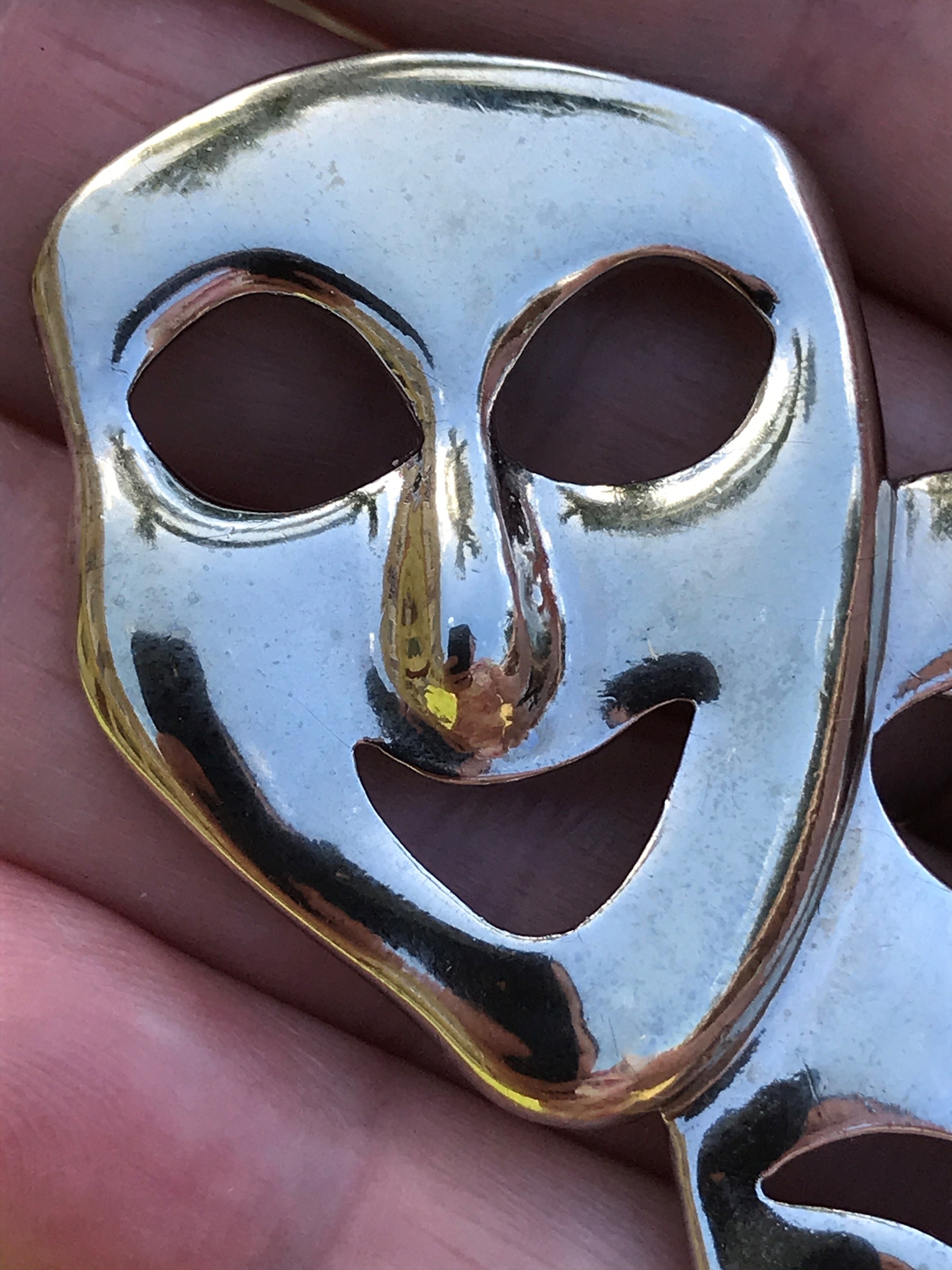 Vintage Comedy Tragedy Masks Brooch Pin Theater Thespian Award - Etsy