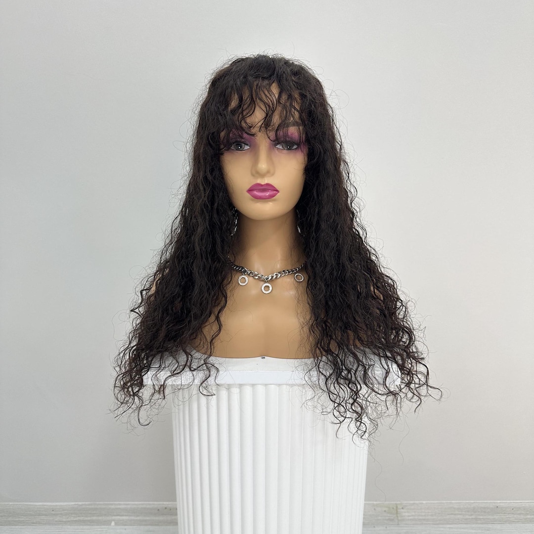 Luxury Curly Topper, Premium Human Hair, Natural Color, 6x7 Lace Base ...