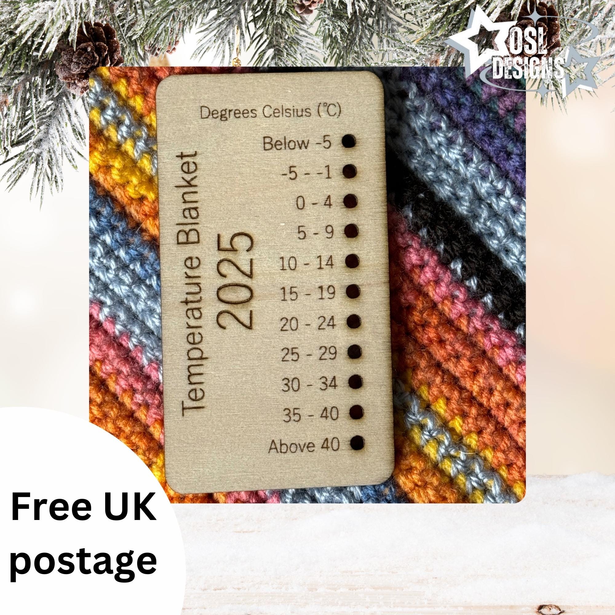 Temperature Blanket Shade Chart | Blanket Planner Key | Personalised ...