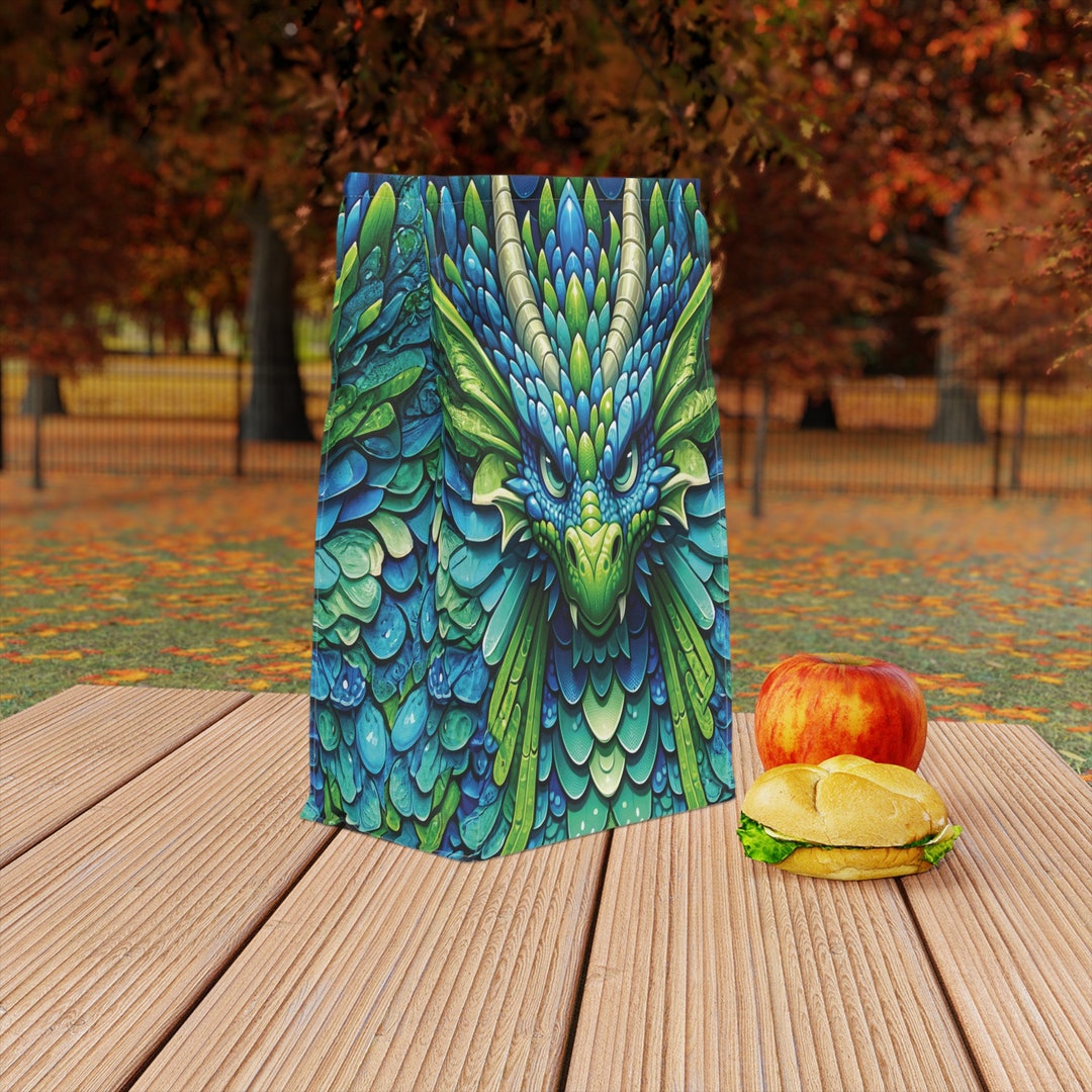 Kids Lunch Bag, Dragon Lunch Bag, Insulated With Magnetic Closure ...