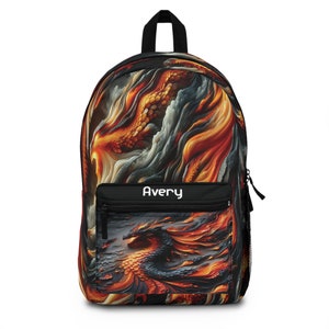 Personalized Backpack for Kids, Lava Dragon - Etsy