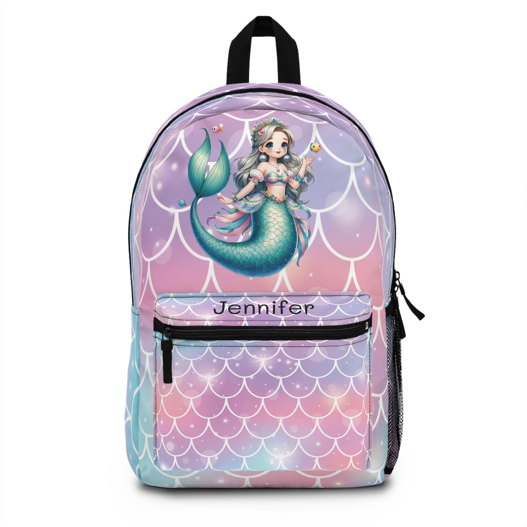 Magical Mermaid Kids' Backpack - Personalized With Name, Back to School ...