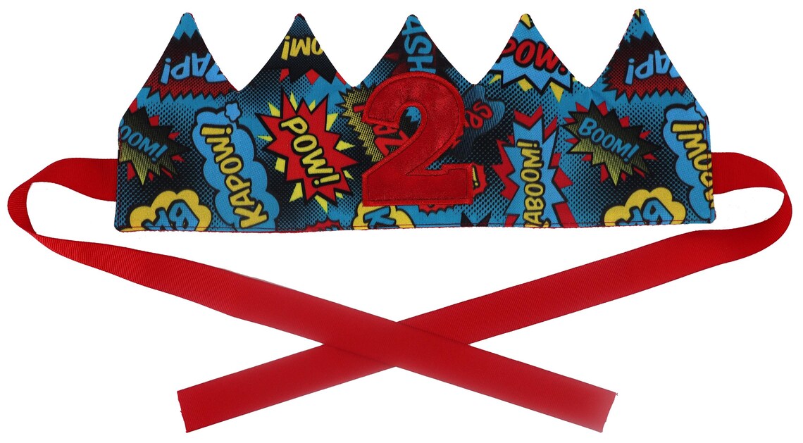 Superhero Birthday Crown: Comic Book Party Hat - Etsy