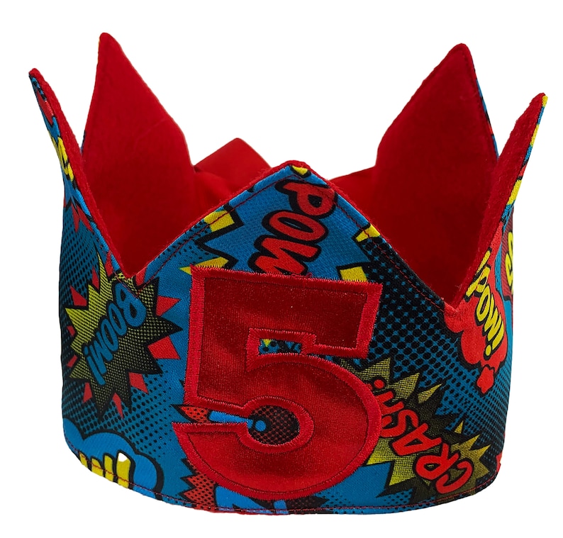 Superhero Birthday Crown: Comic Book Party Hat - Etsy