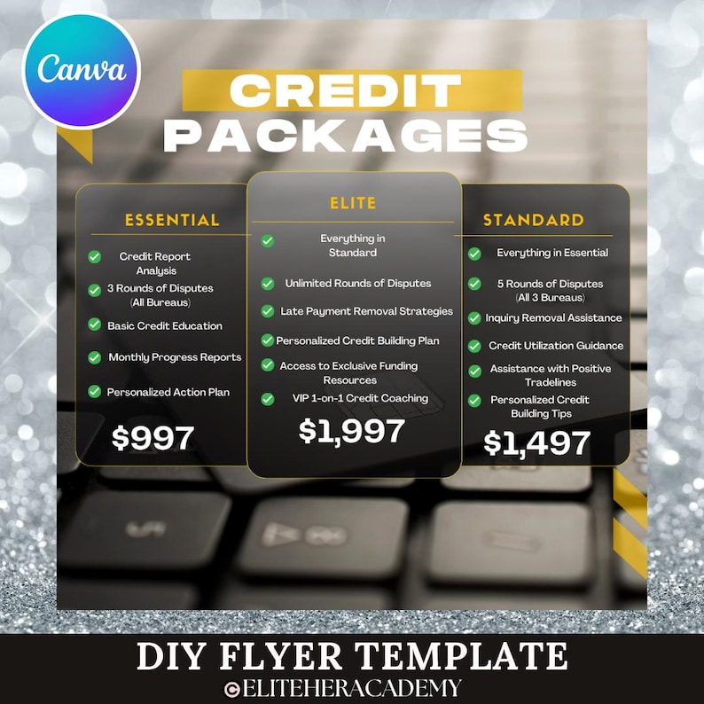 Credit Repair Flyer, Consultation Services Flyers, Canva Credit Repair ...