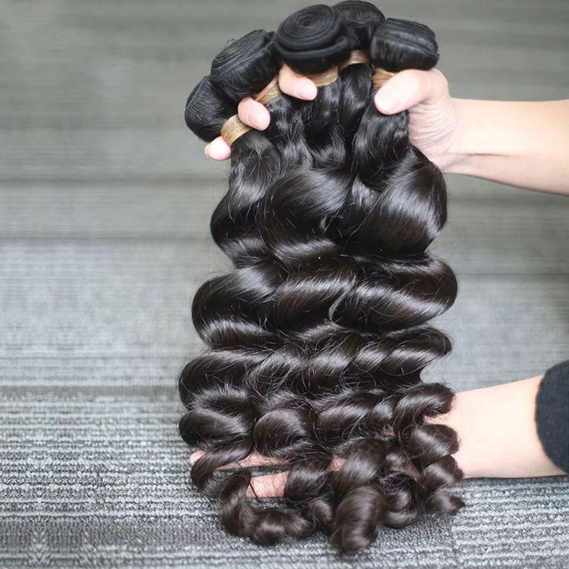 Raw Cambodian Natural Wave Hair Bundles: Virgin Human Hair, 3.5 Oz - Etsy