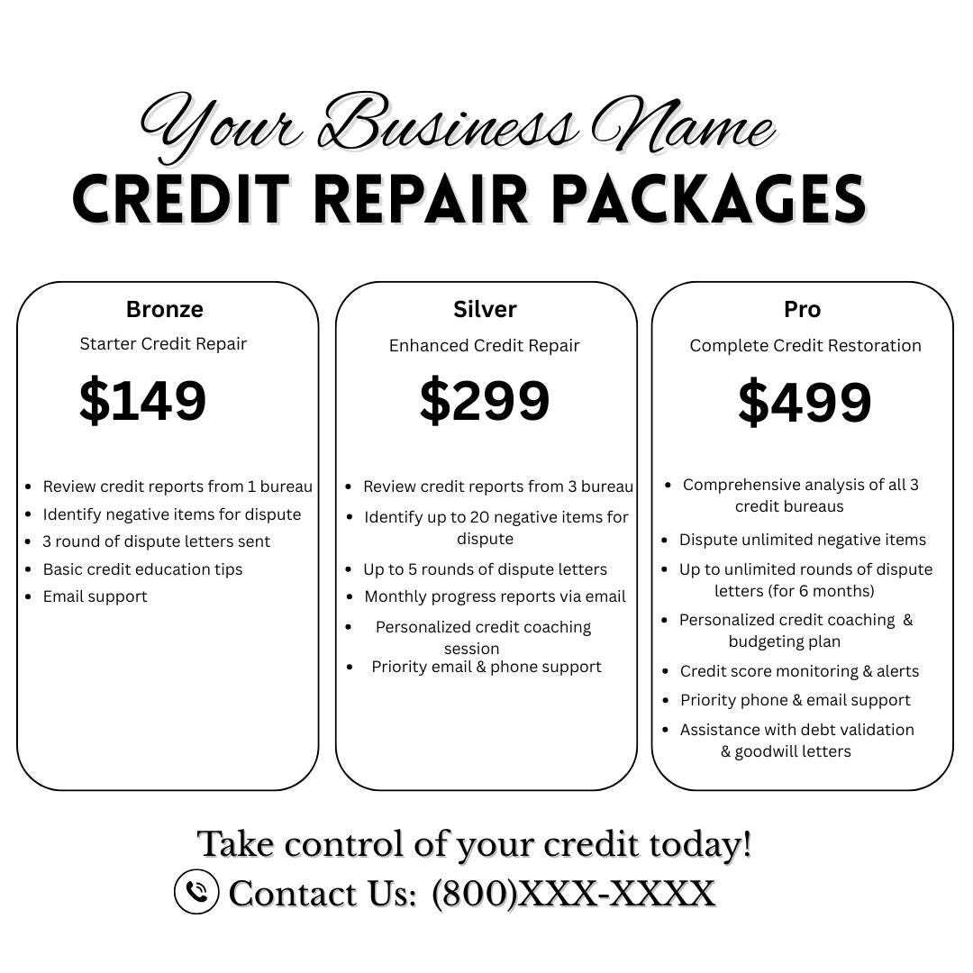 Credit Repair Services Flyer, Credit Repair Flyer Design, Credit ...