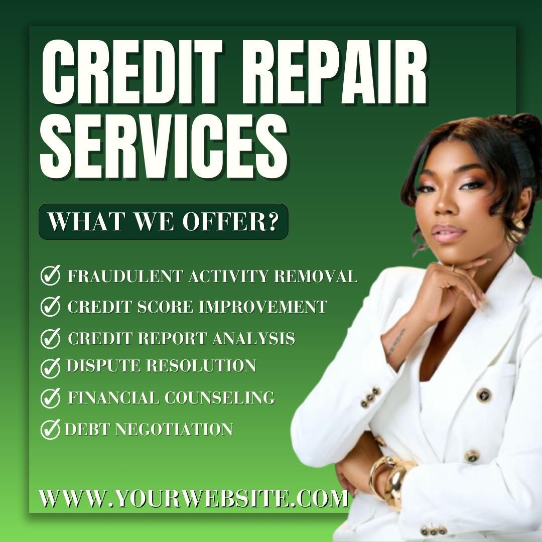 Credit Repair Instagram Post,credit Repair Social Media Template,credit ...