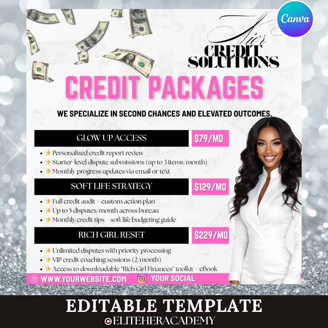 Credit Repair Flyer, Credit Restoration Flyer, Credit Fix Template ...