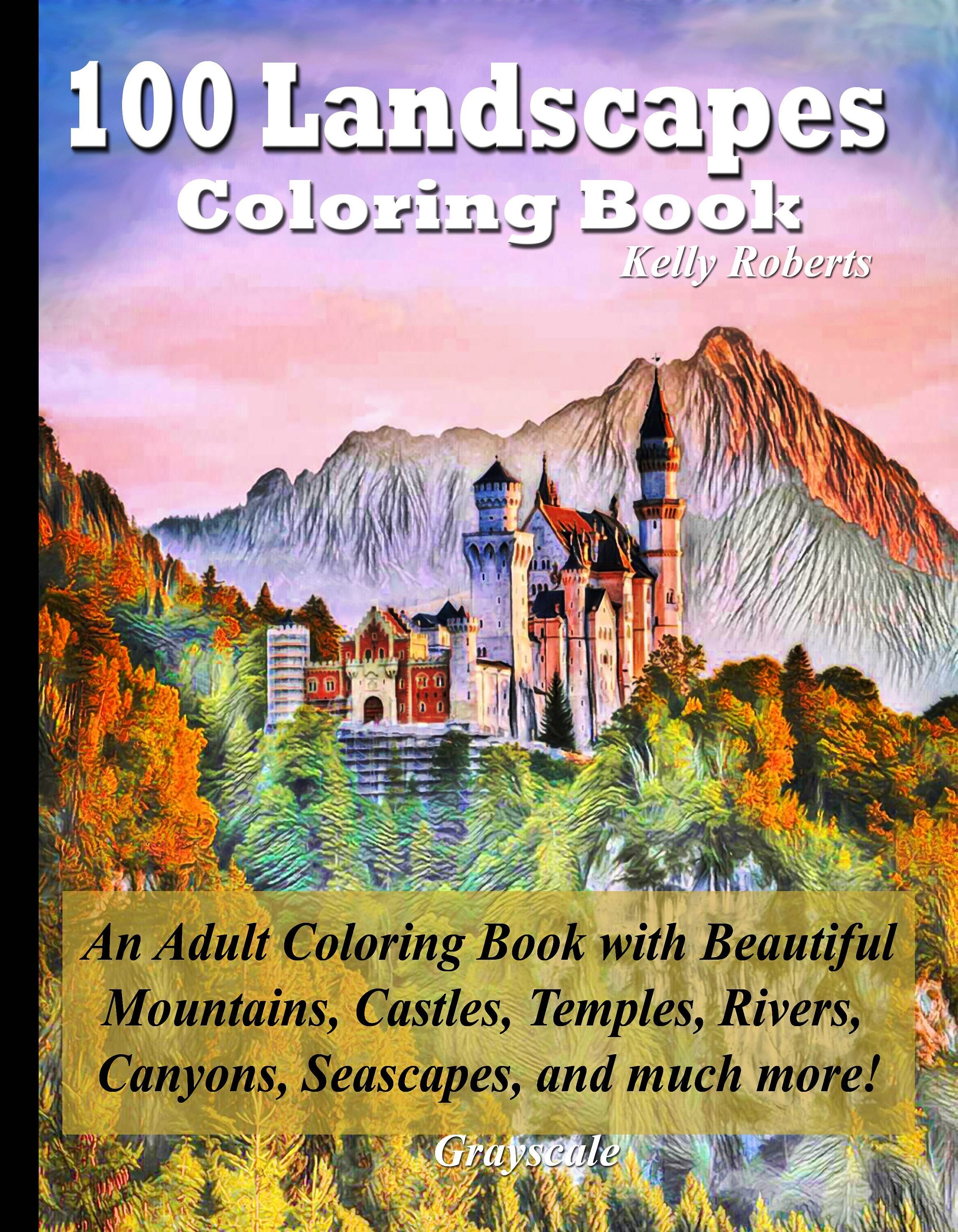 Sample Coloring Pages From 100 Landscapes Coloring Book, Beautiful ...
