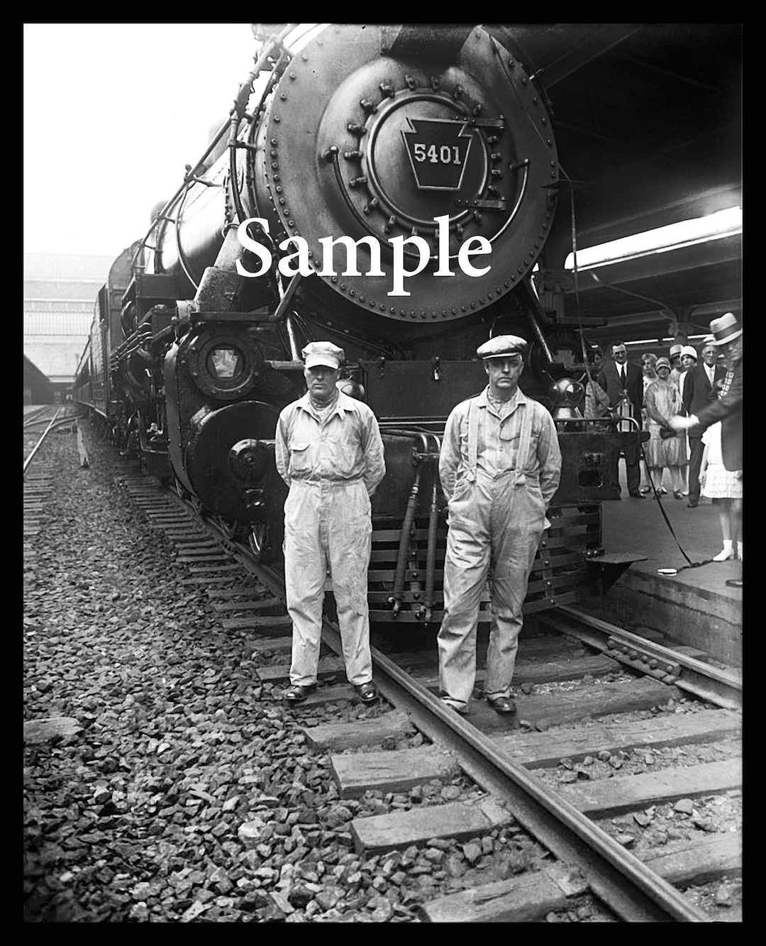Restored Vintage Photo of Train Engineers Instant Download, Vintage ...
