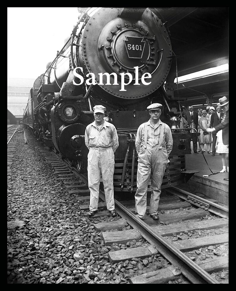 Restored Vintage Photo of Train Engineers Instant Download, Vintage ...