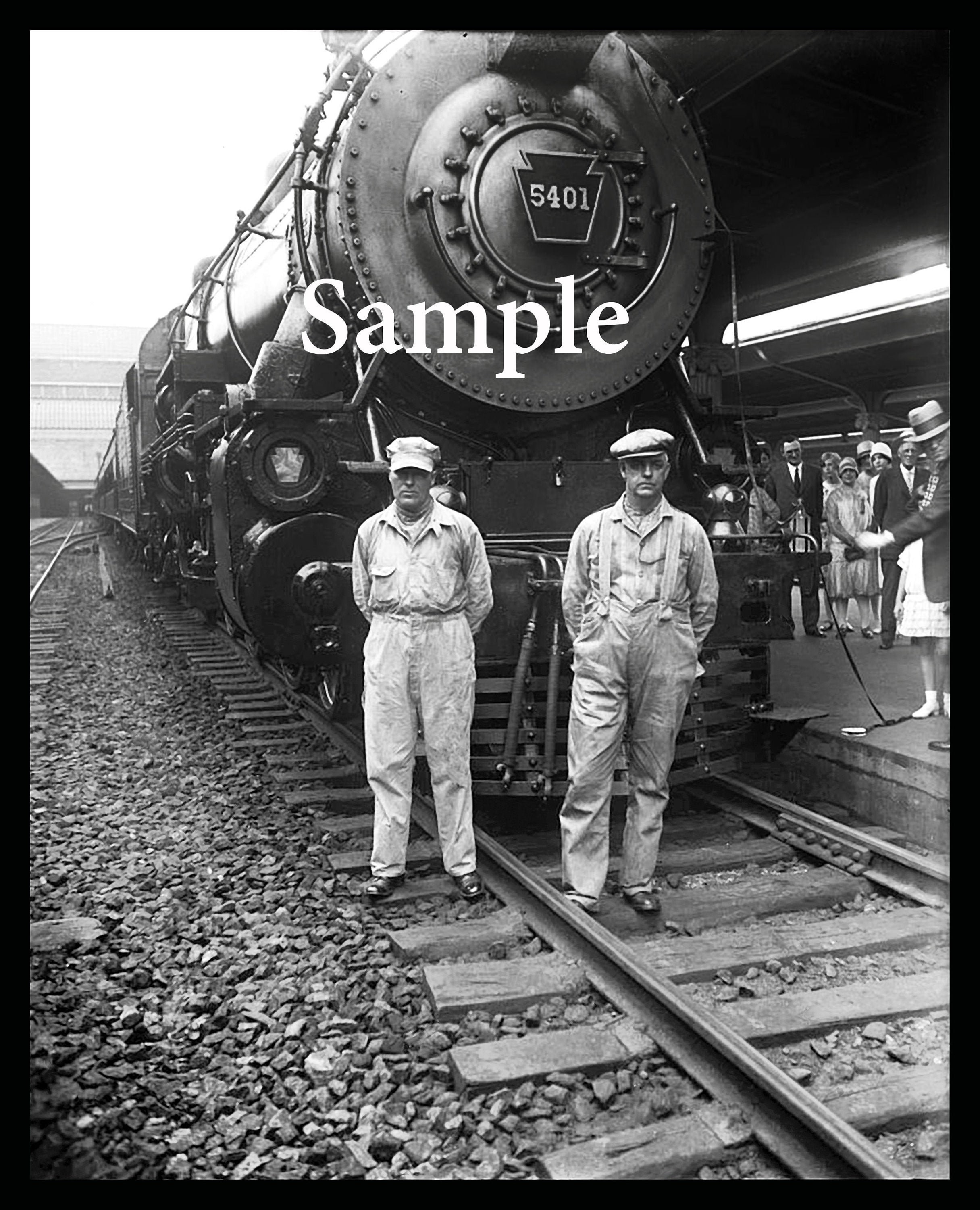 Restored Vintage Photo of Train Engineers Instant Download, Vintage ...