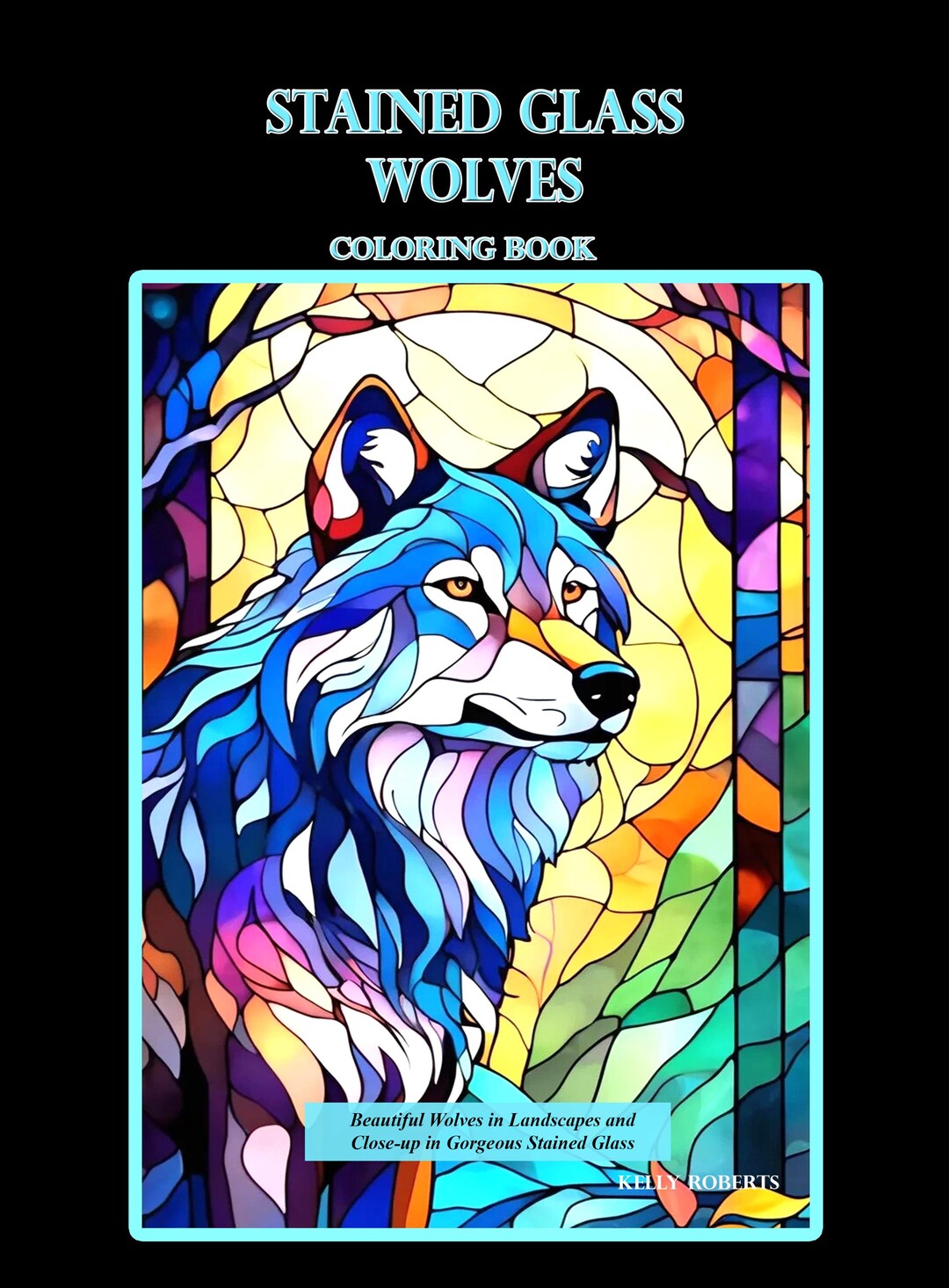 Stained Glass Wolves Coloring Pages Sampler, Sample Pages From Wolves ...