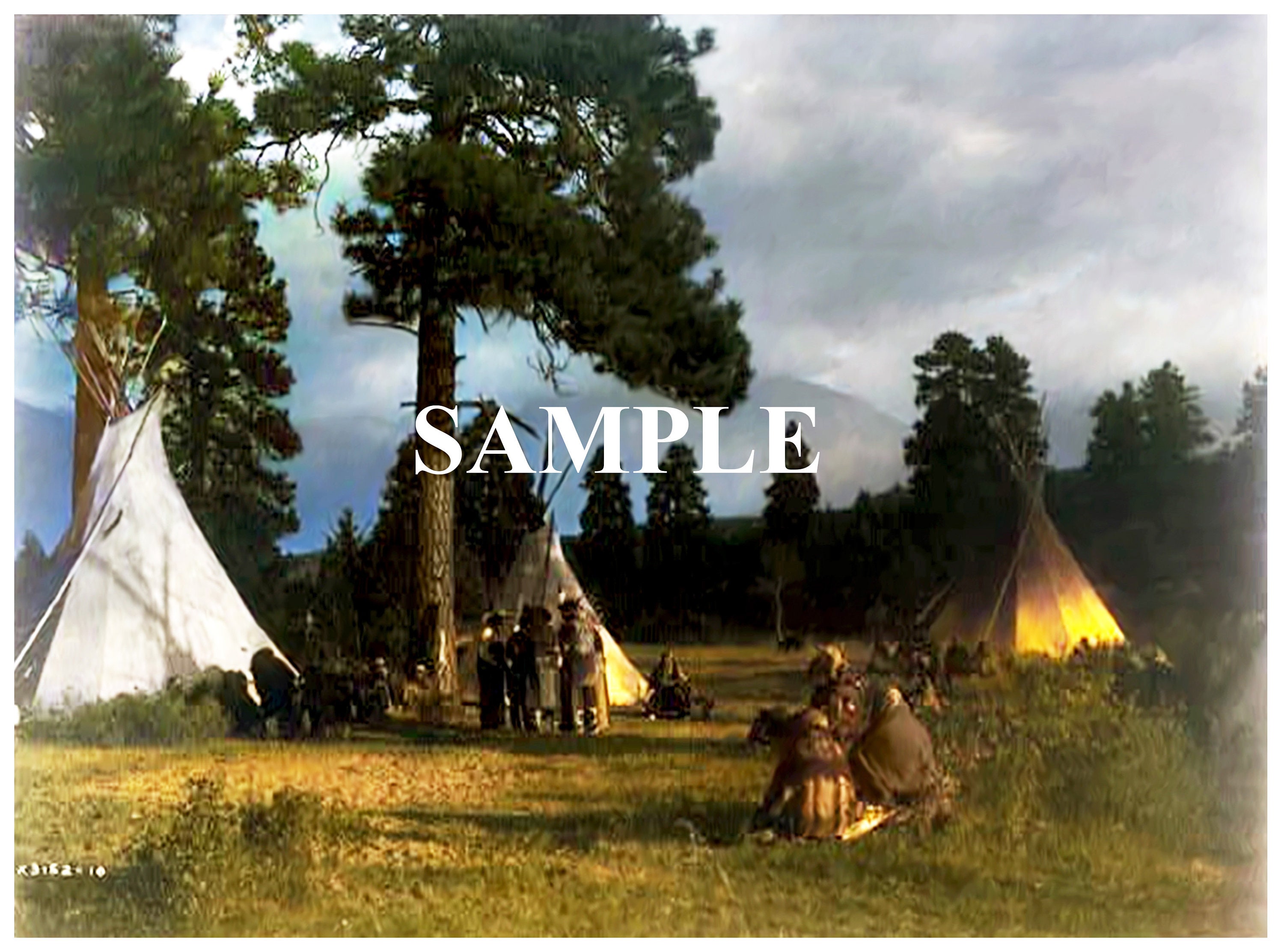 Flathead Camp on the Jocko River by Edward S Curtis Restored in Color ...