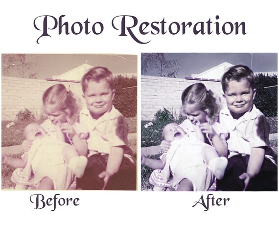 Old Damaged Family Photos