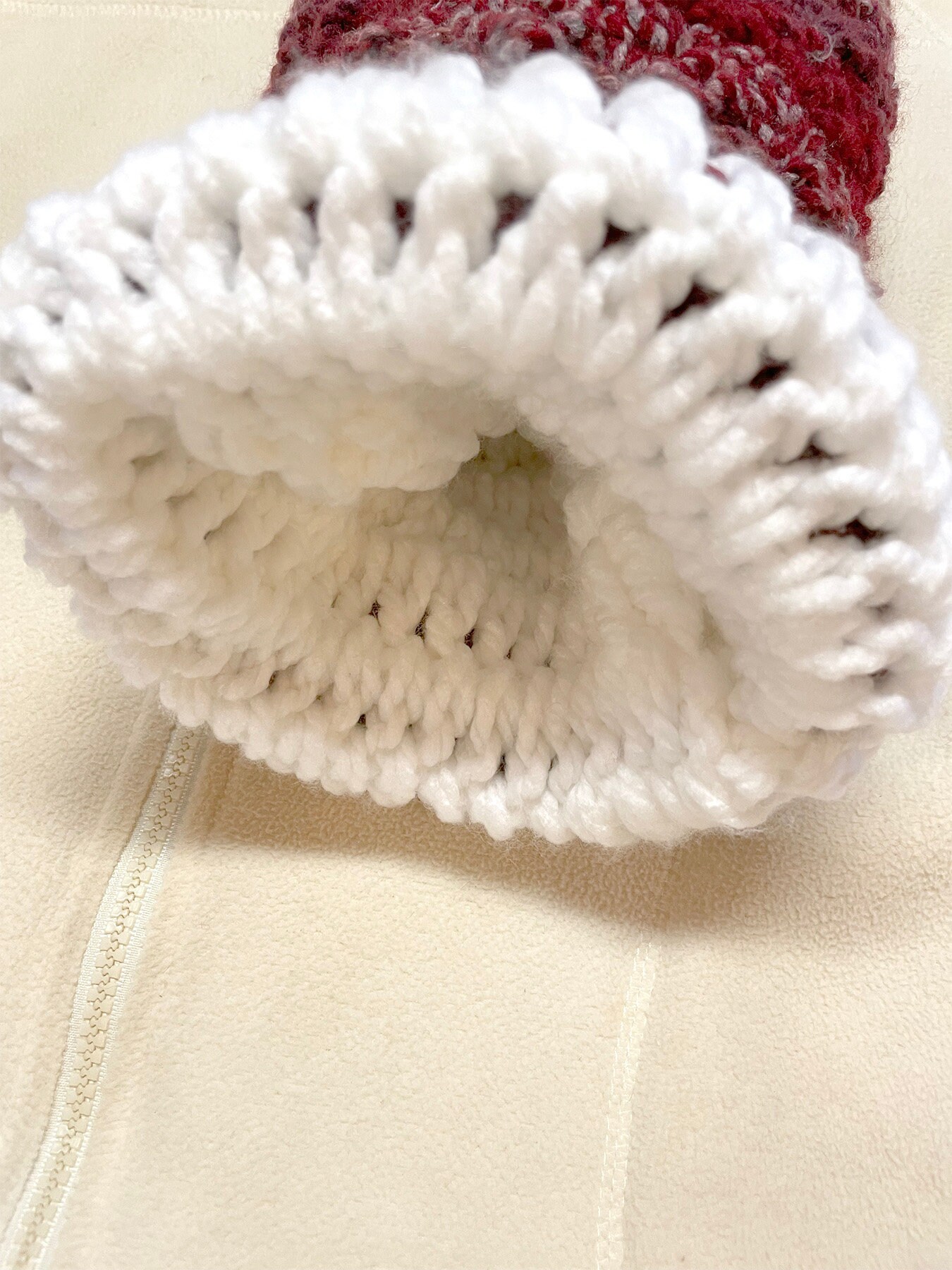 Deluxe Crochet Hand Muff Warmer in Red Variegated Yarn, Old Fashioned ...