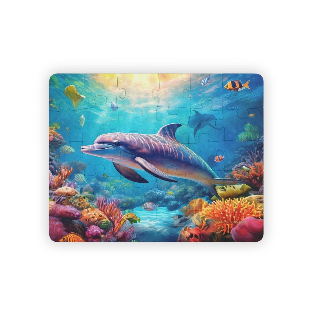 Underwater Dolphin Kids' Puzzle, 30-piece Fun for Children, Educational ...