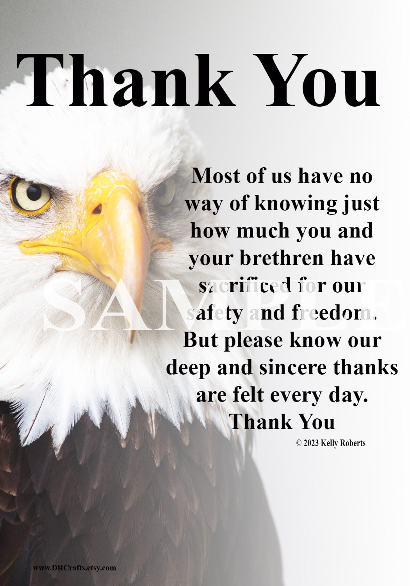 Thank You to Troops Labels or Cards, Instant Digital Download and Ready ...