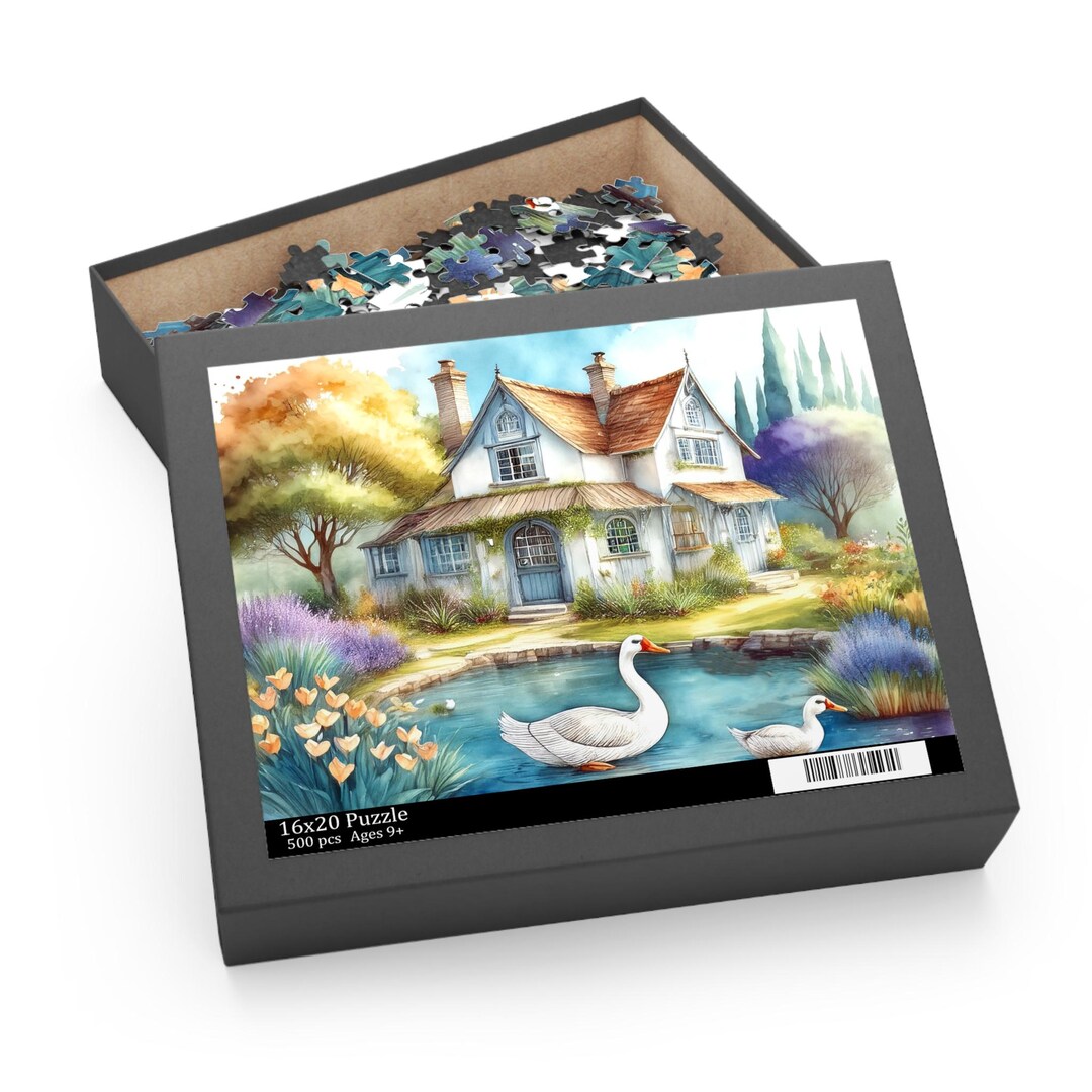 Charming Country Cottage Puzzle 120 - 500-piece Puzzle, Wildlife Lover ...