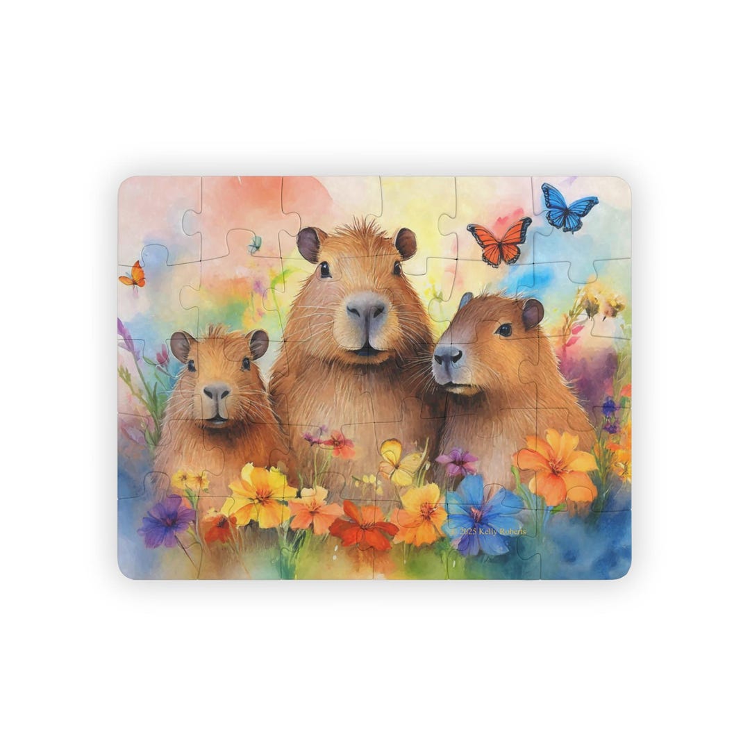 Colorful Capybara Family Kids' Puzzle, 30 Piece, Educational Fun ...