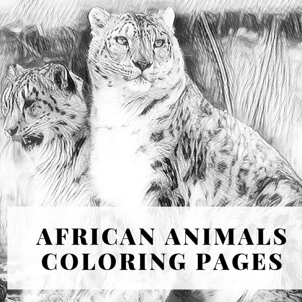 African Animal Coloring Pages - Etsy