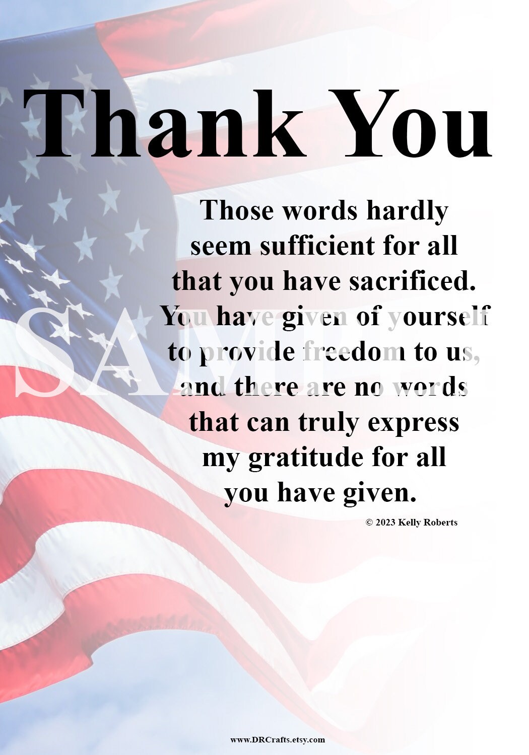 Thank You to Troops Labels or Cards, Instant Digital Download and Ready ...