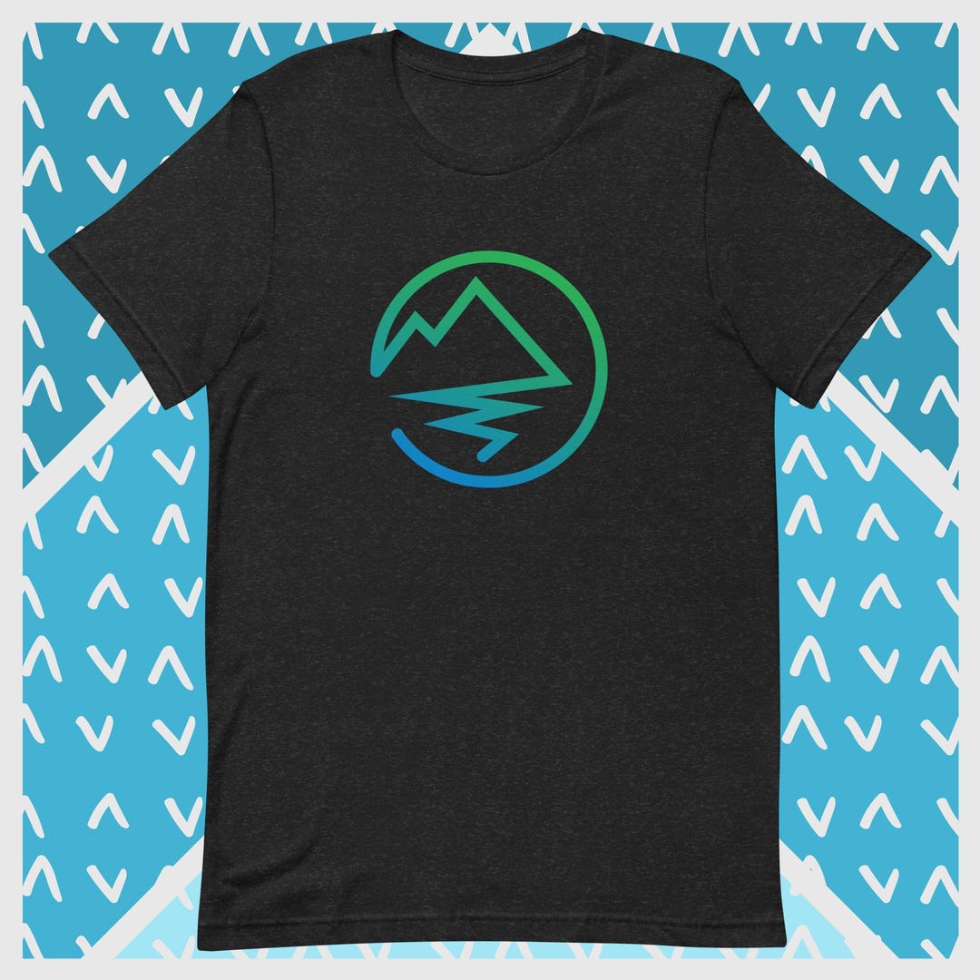 Minimalist Landscape Colored Line Art Shirt, Camping Shirt, Hiking ...