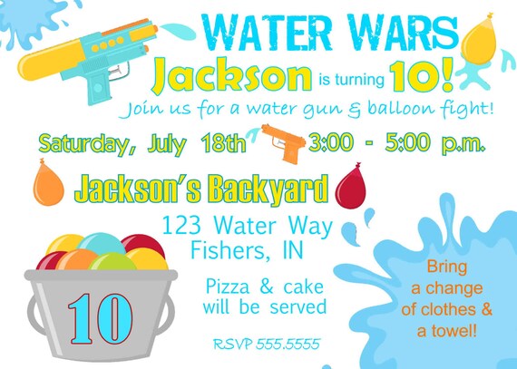 Water Gun Wars Party