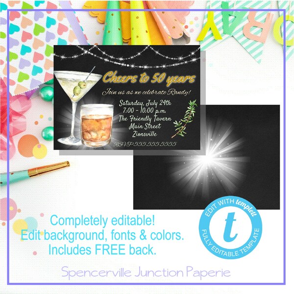 Old Fashioned Birthday Party Invitation - Etsy