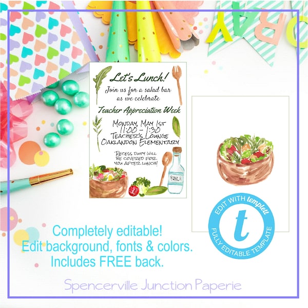 Lunch Birthday Invitation - Etsy