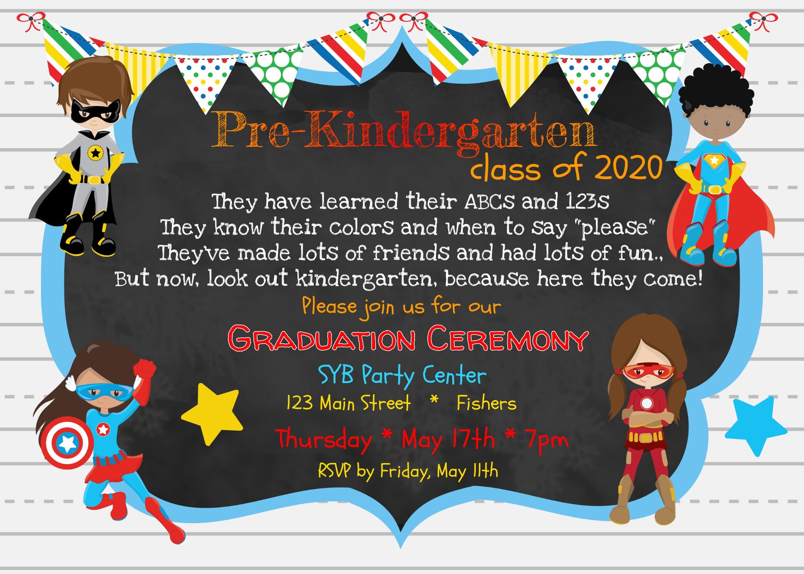 Templett Editable Preschool or Kindergarten Superhero | Etsy