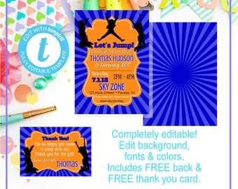 Sky Zone Birthday | Etsy