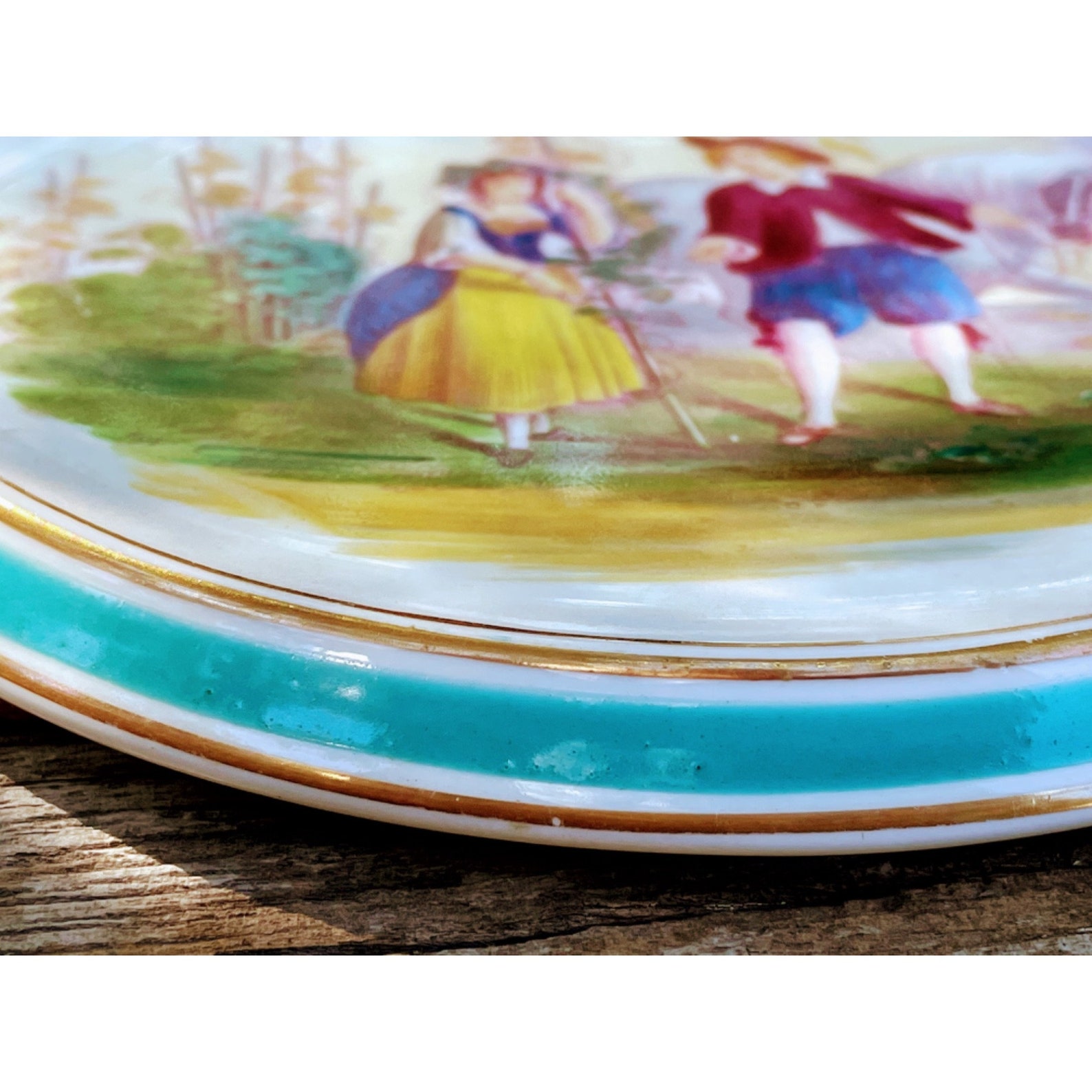 Vintage Tea Trivet Hot Plate Victorian Couple White Horse - Etsy