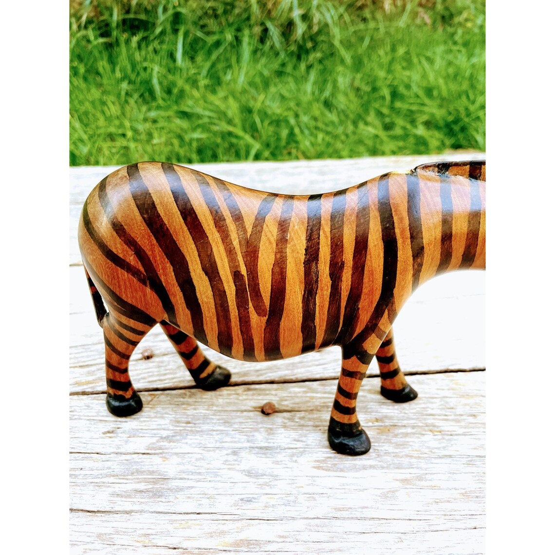 Vintage Wood MCM African Zebra Folk Art - Etsy