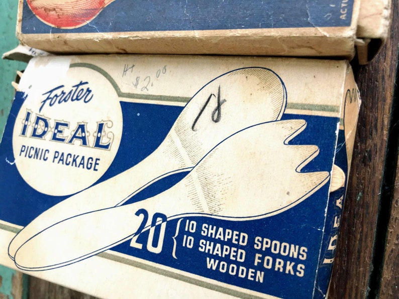 Vintage Forster Ideal Wood Forks Spoons Picnic Flatware 1940s - Etsy