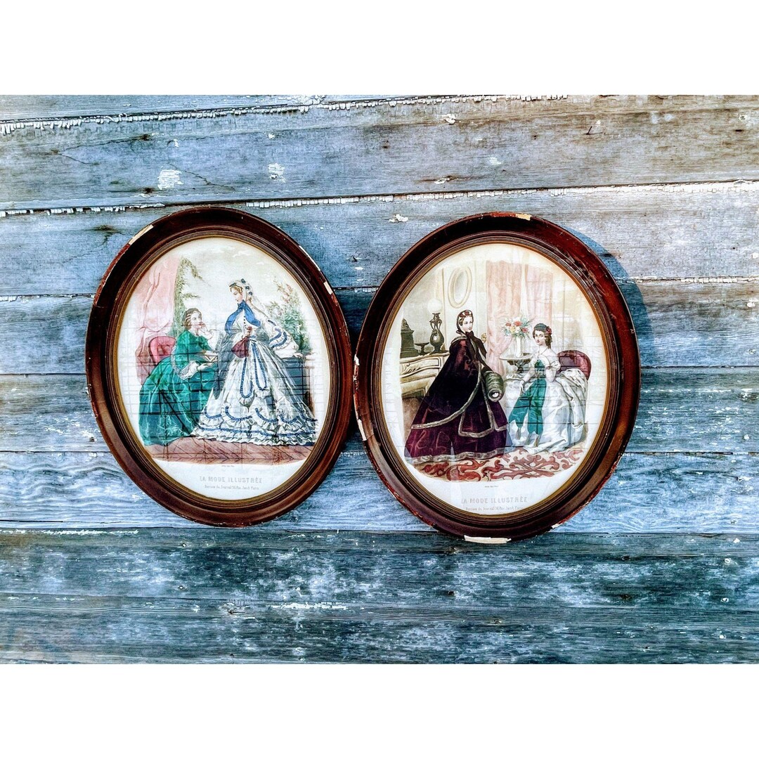 Antique 2 Framed La Mode French Fashion Prints LARGE 1916 - Etsy UK