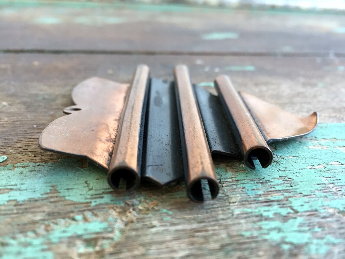 Vintage Copper Abstract Pendant Jewelry Supplies Modernist - Etsy