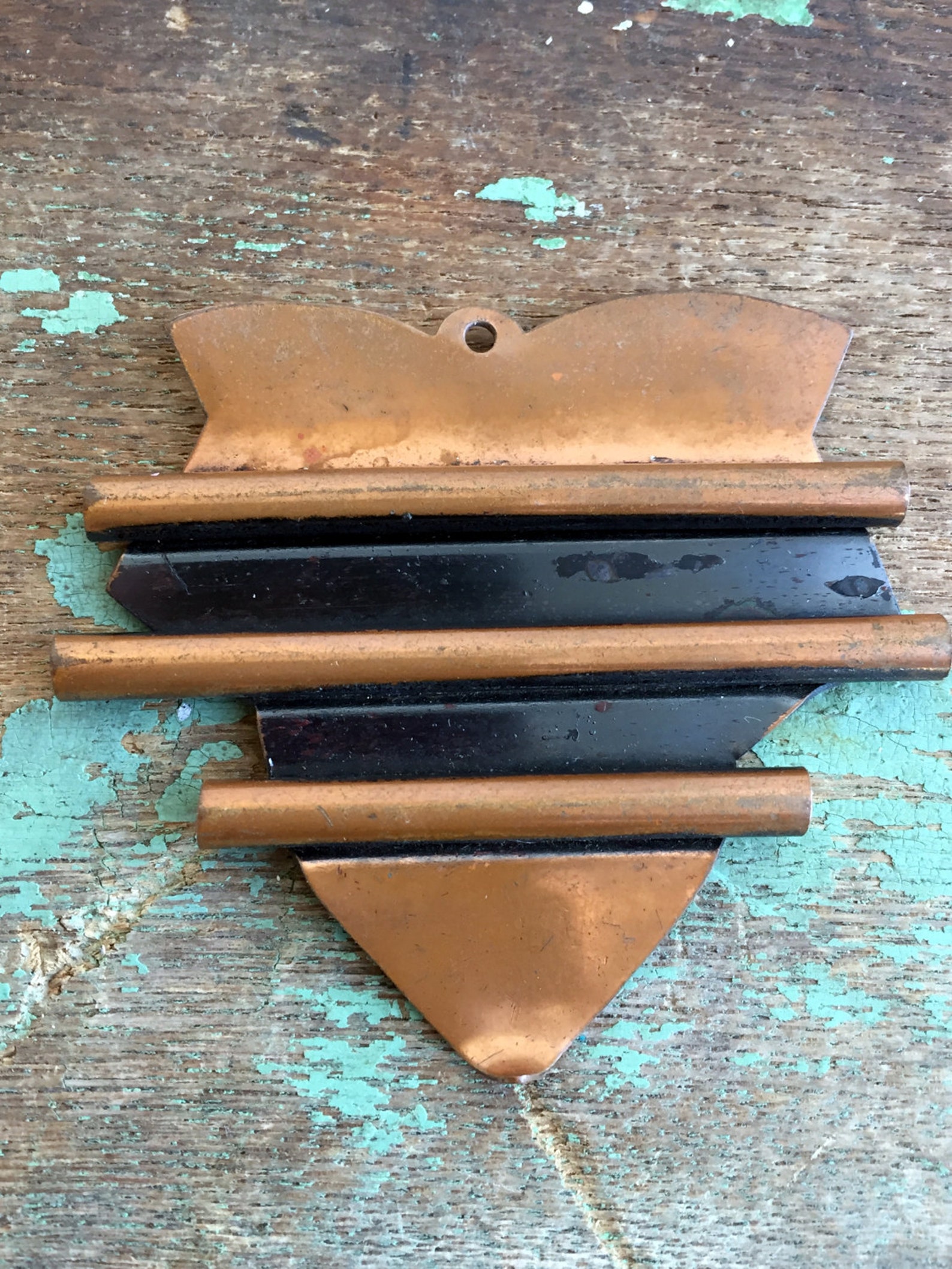 Vintage Copper Abstract Pendant Jewelry Supplies Modernist - Etsy