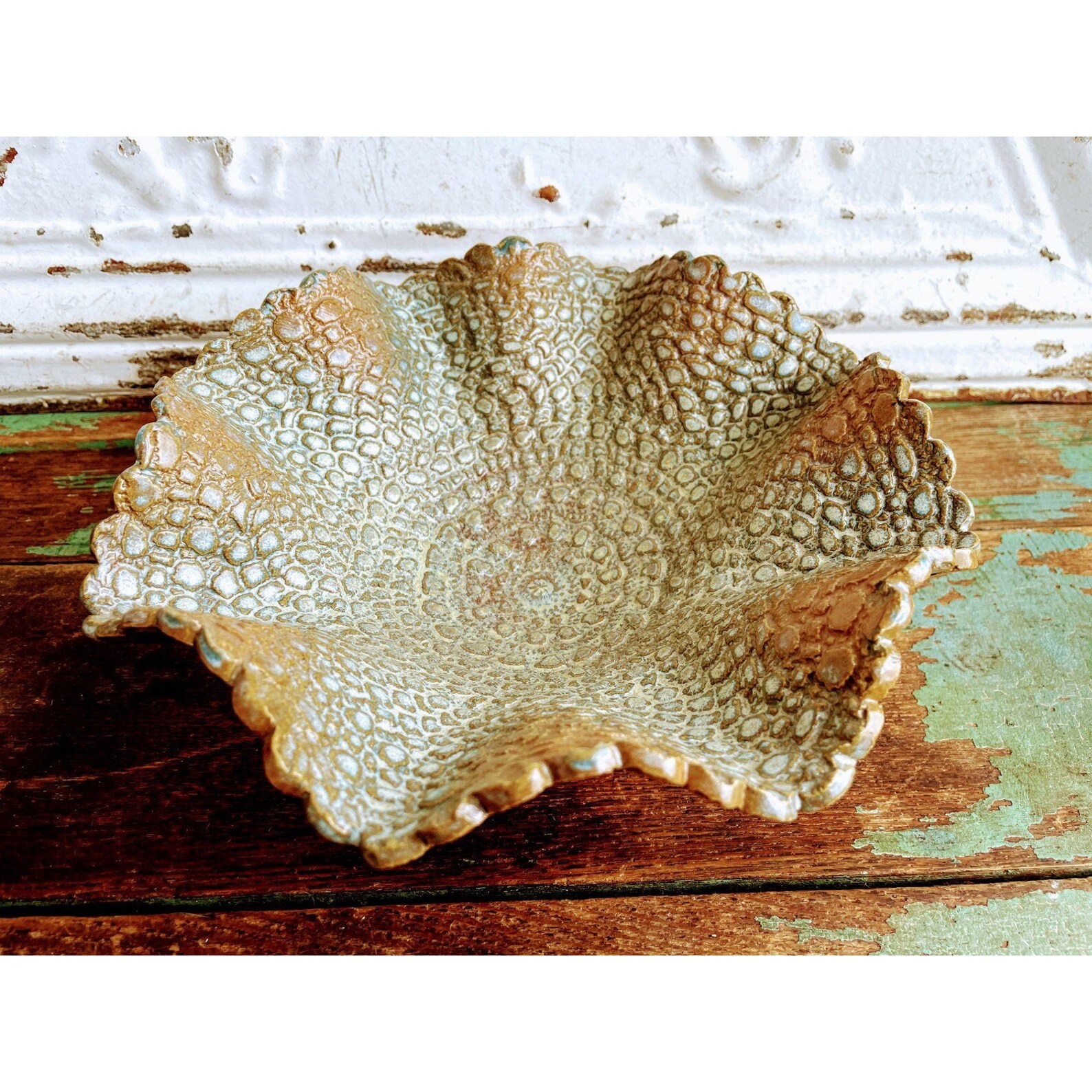 Susan M. Sutherland Barnes Lace Pottery Bowl - Etsy