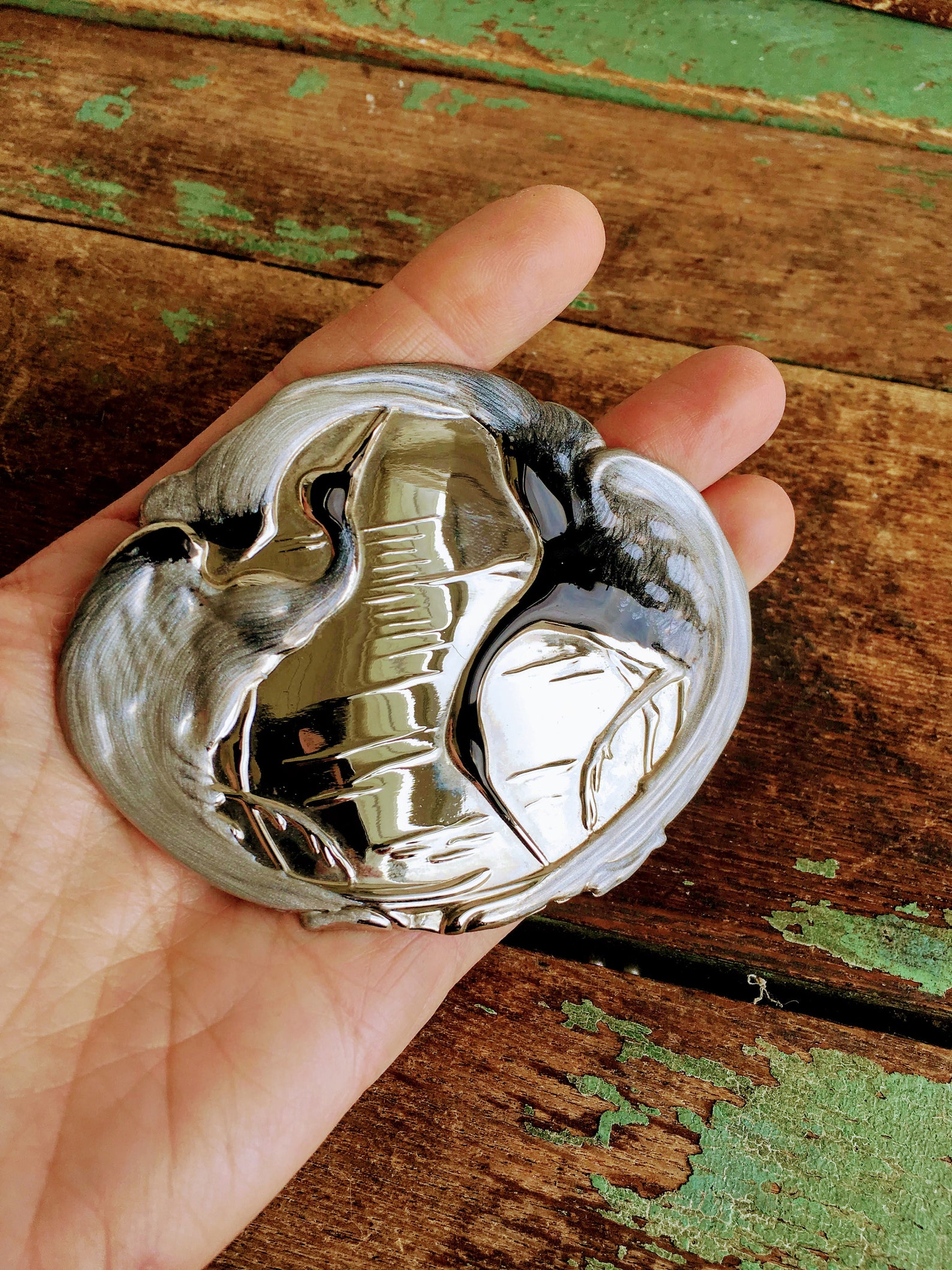 Vintage Charmant Belt Buckle Beverly Hills Enamel Painted Crane Birds ...