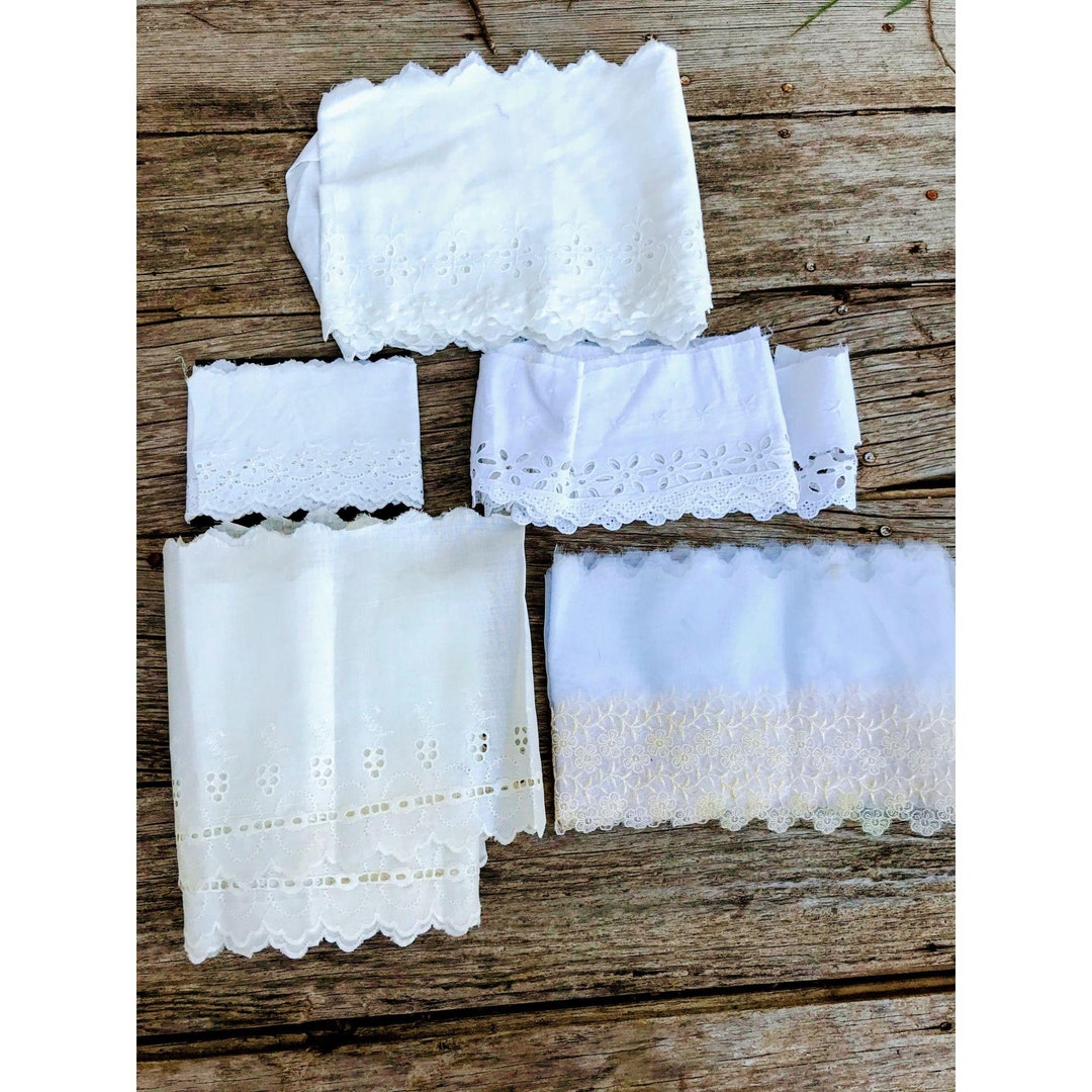 Antique Lot Wide Eyelet Lace - Etsy