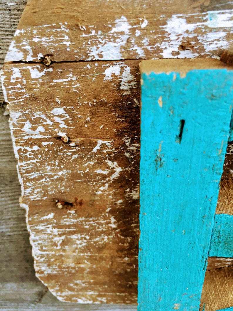 Vintage Wood BAR Sign Shabby Barn Wood Turquoise Blue - Etsy