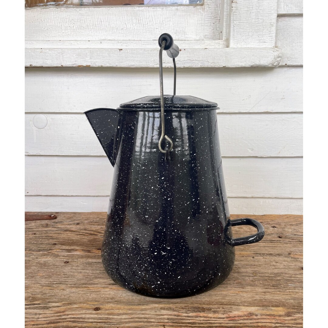 Vintage USN Vollrath Co Enamel Cowboy Coffee Pot Military Navy USA - Etsy