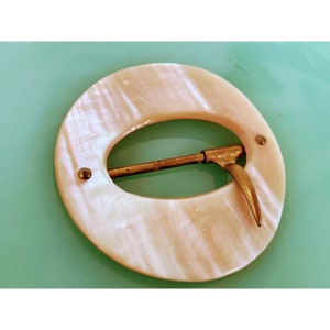 Antique Art Deco Ladies Buckles Pearl Shell Celluloid Rhinestones - Etsy