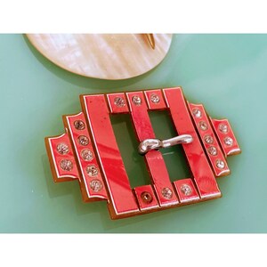 Antique Art Deco Ladies Buckles Pearl Shell Celluloid Rhinestones - Etsy